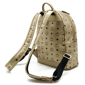 MCM | Bags | Mcm Glam Backpack Rucksack Studded Leather Metallic Gold ...